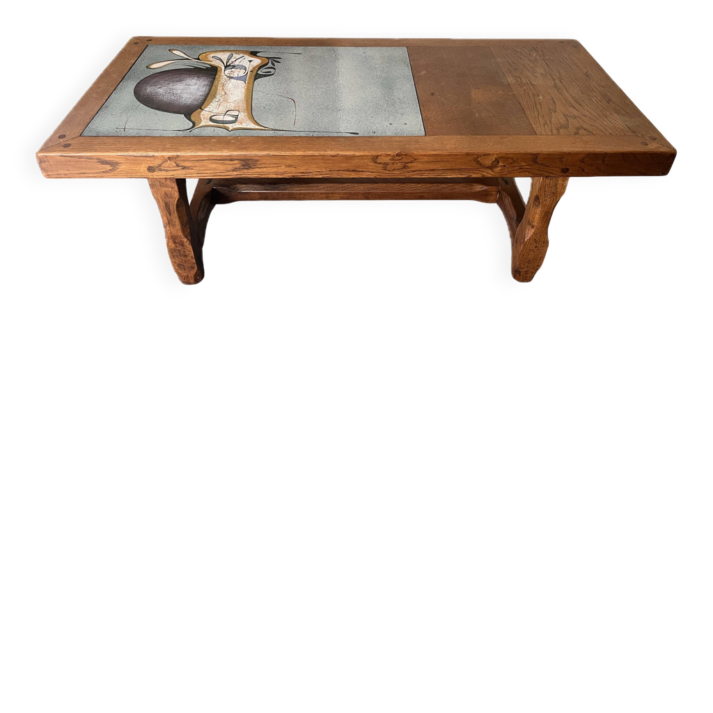 Table basse Céramique de Pierre St Paul, Sant Vicens (Pierre de lave ...