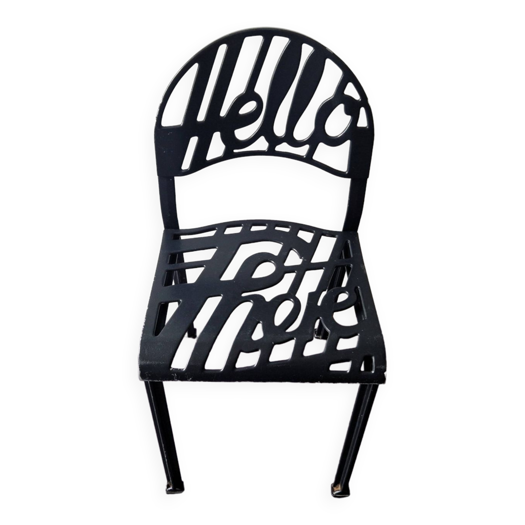 Chaise noire "Hello There" de Jeremy Harvey pour Artifort, Pays-Bas ...