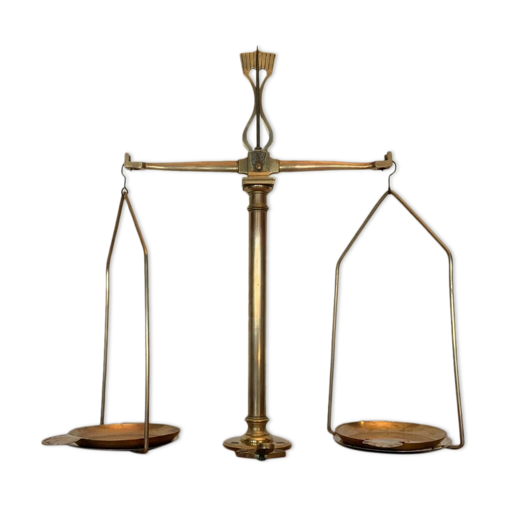 Balance trébuchet et ses poids XX siècle | Selency