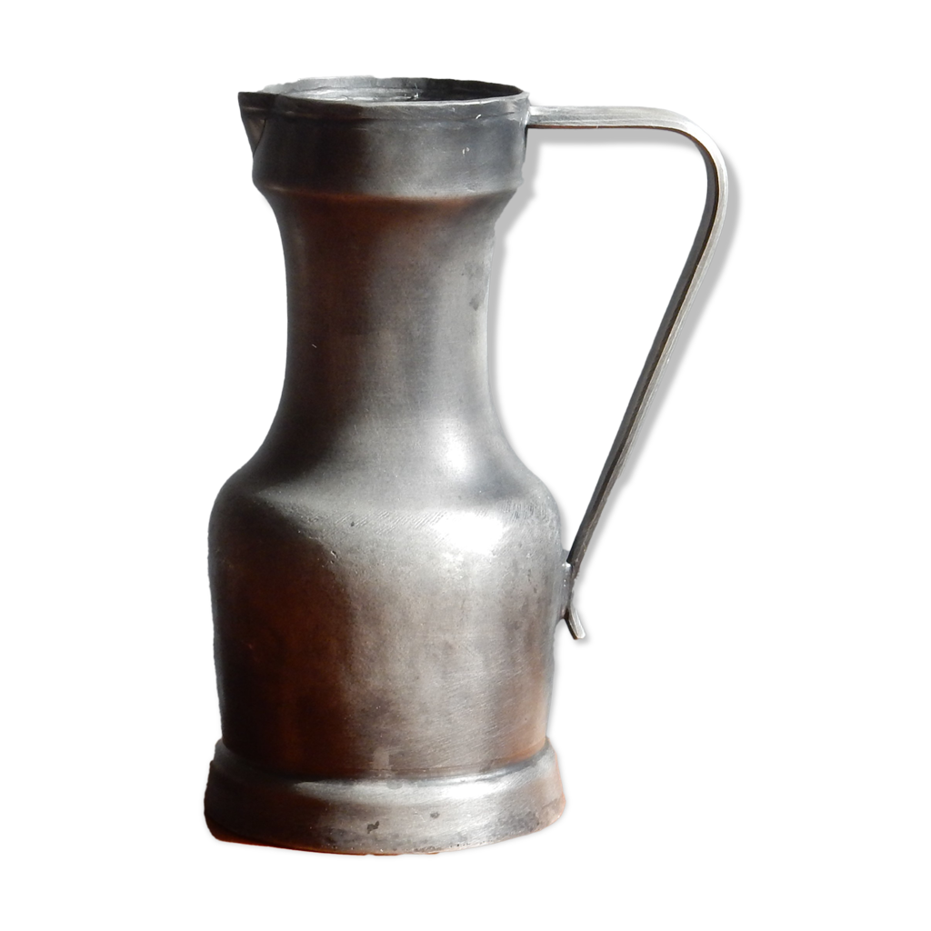 Pichet en étain fabriqué en France des années 60 | Selency