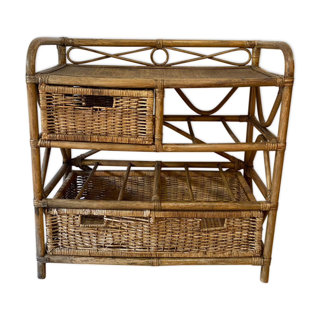 Commode meuble rotin osier | Selency