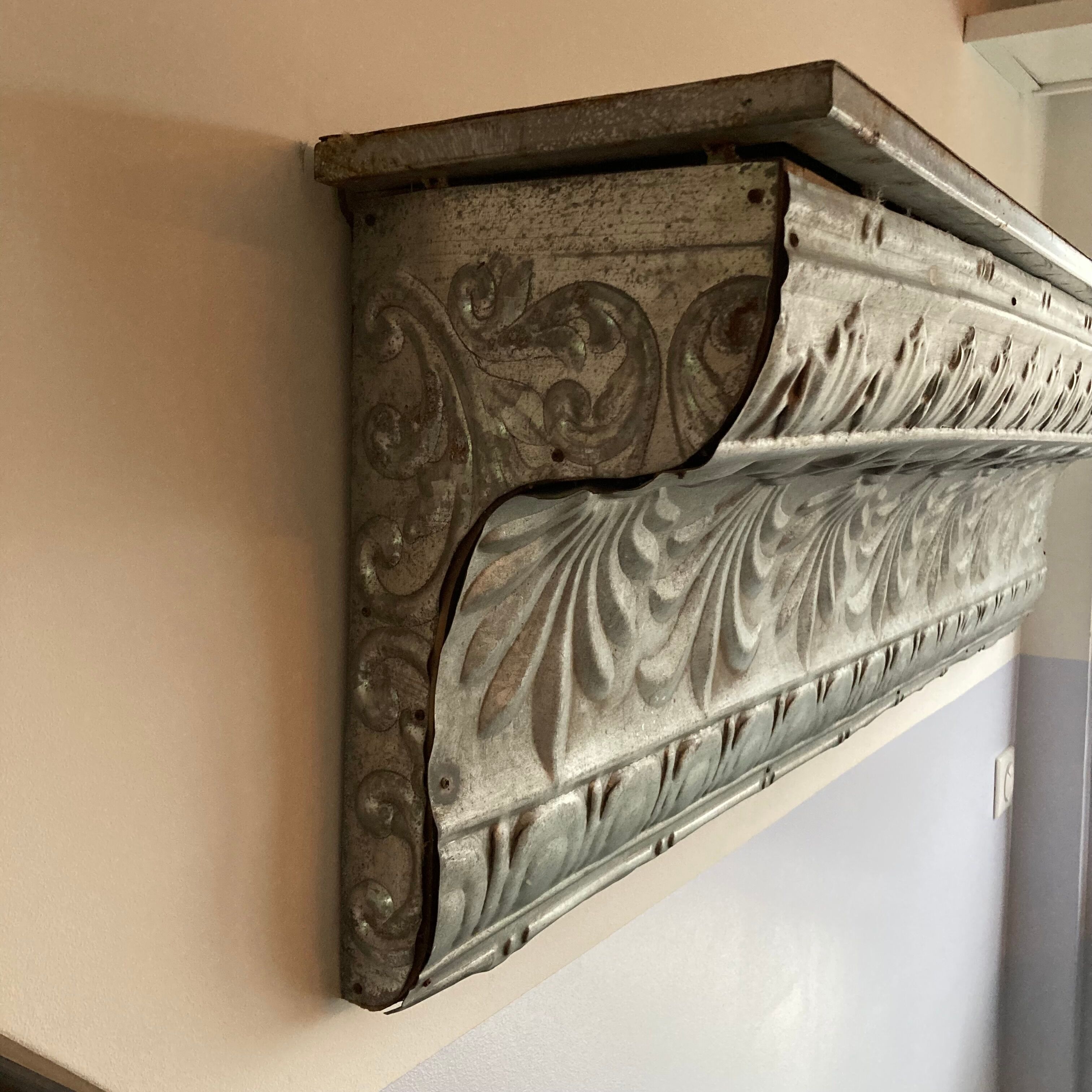 19th century zinc cornice shelf | Selency