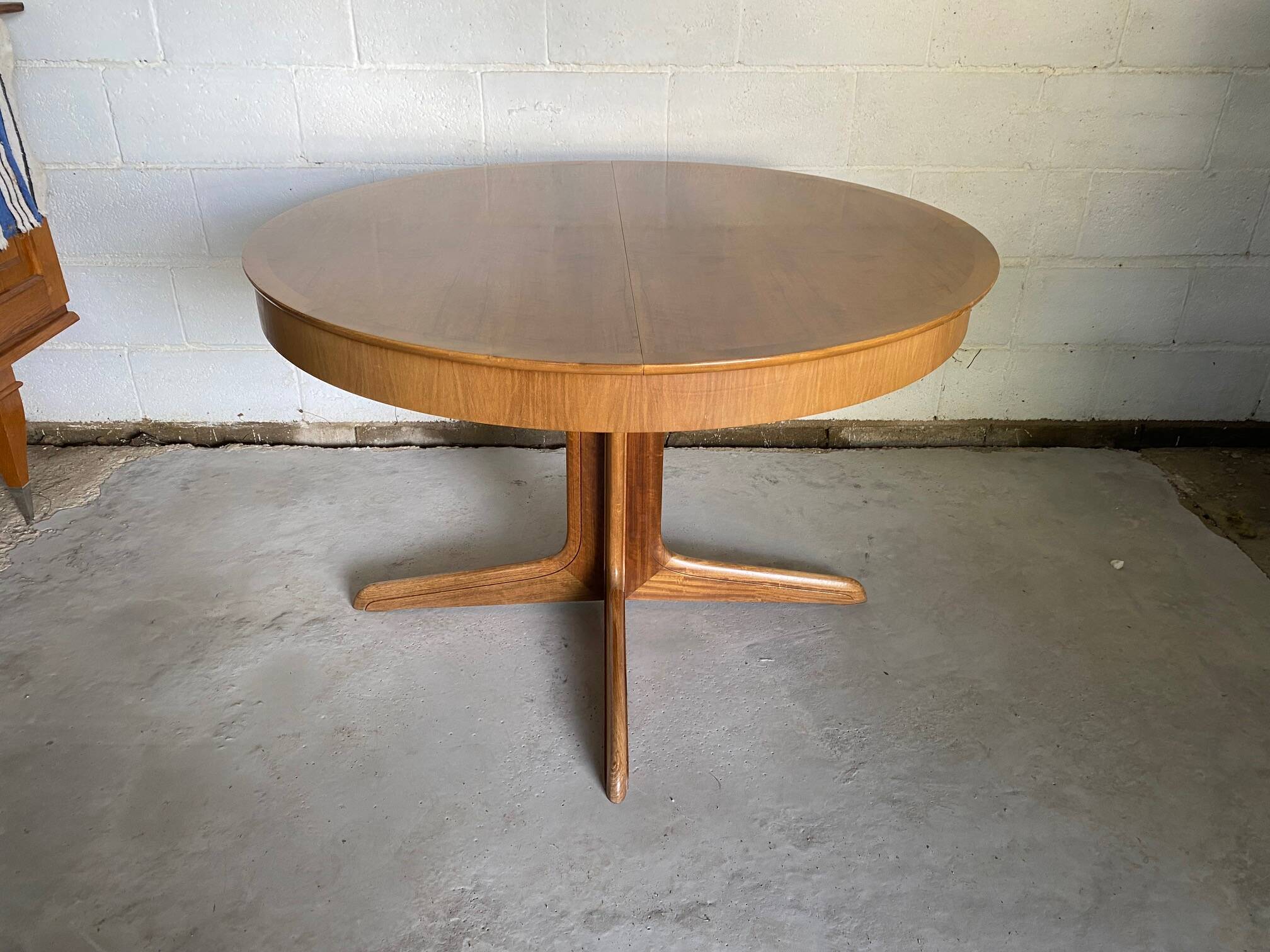 Table ronde extensible scandinave en teck dia 115cm longueur 165cm an60 ...