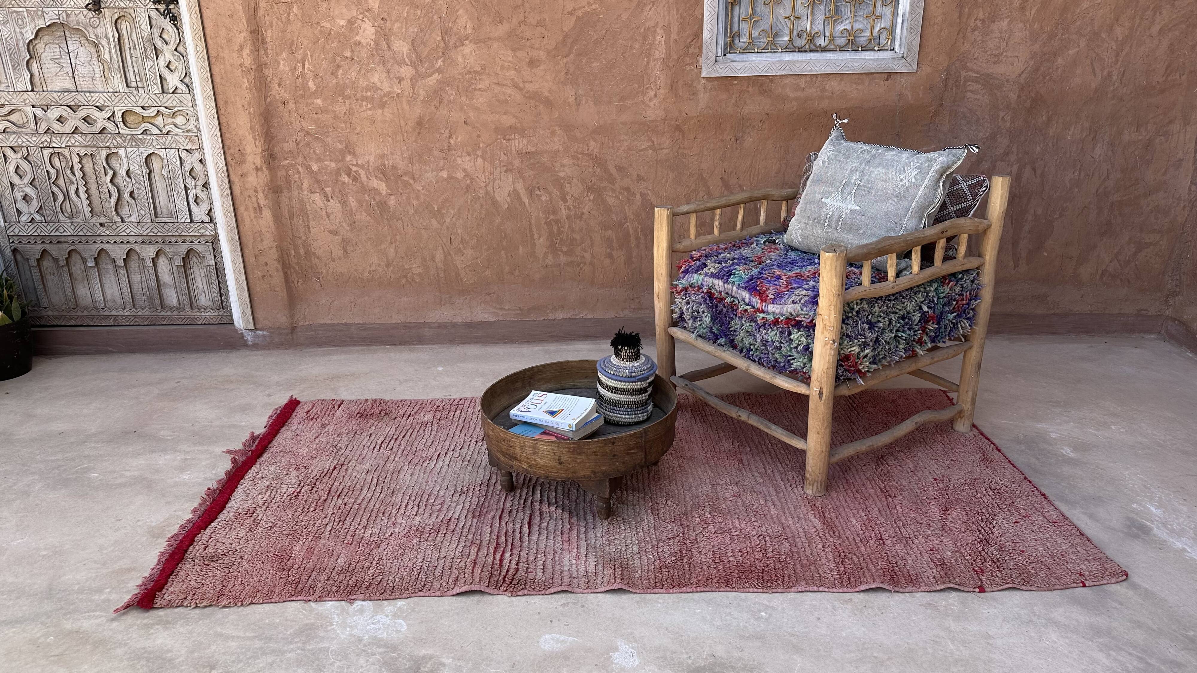 Tapis Marocain rouge - 108 x 232 cm | Selency