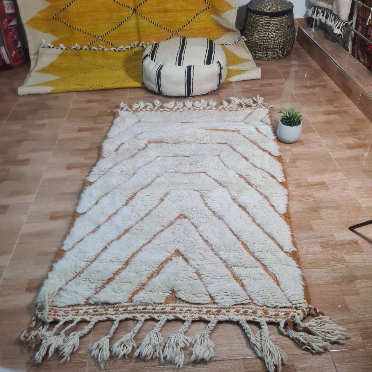 Tapis berbère en laine fait main 150 X 100 CM | Selency