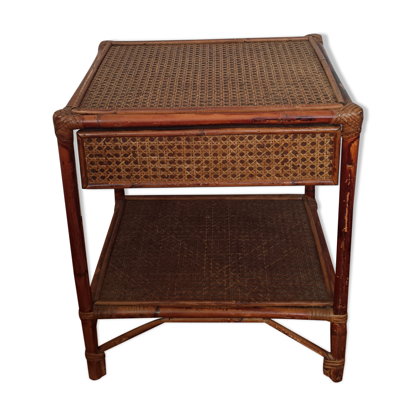 Table de chevet en osier | Selency