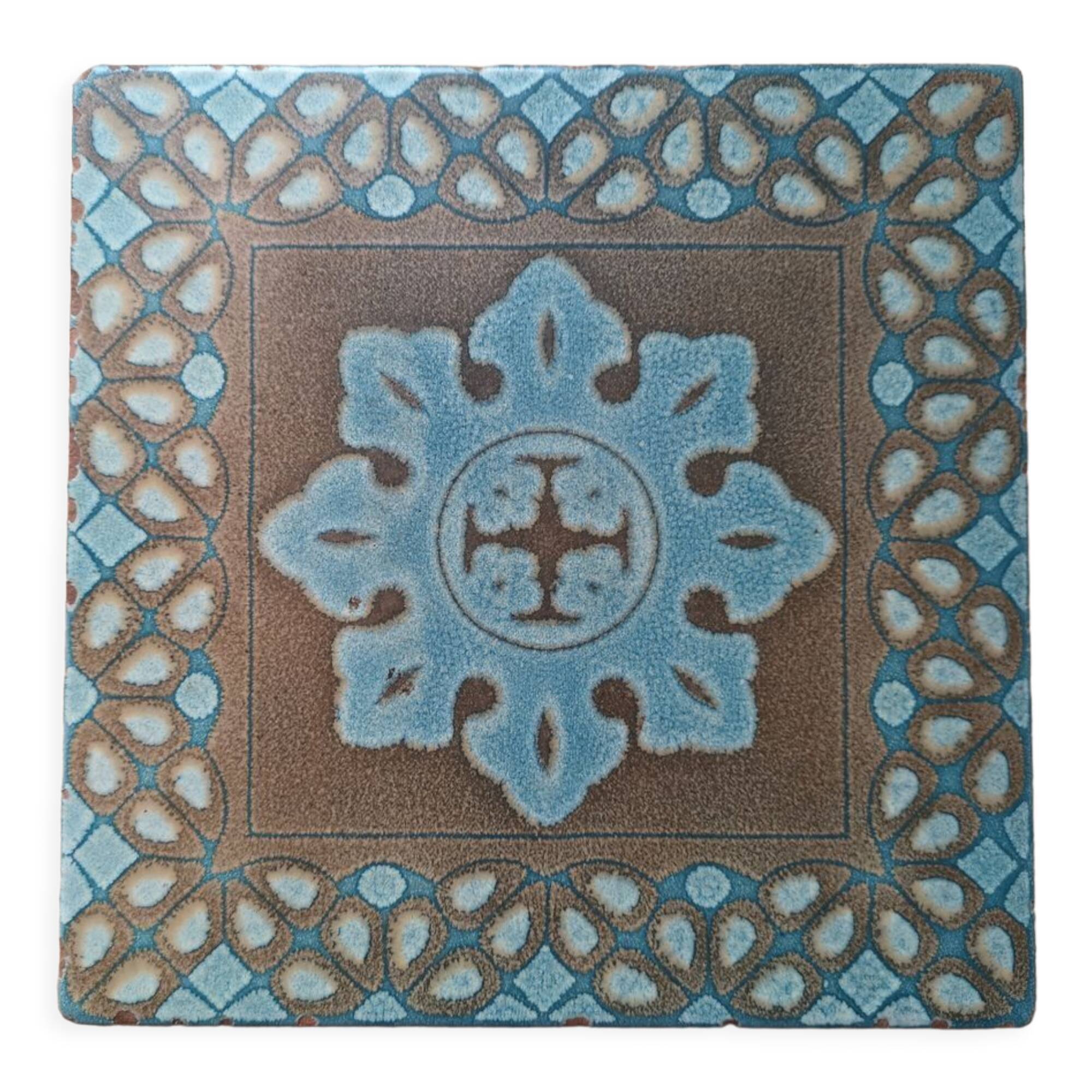 Carreau de céramique italienne motifs polychromes | Selency