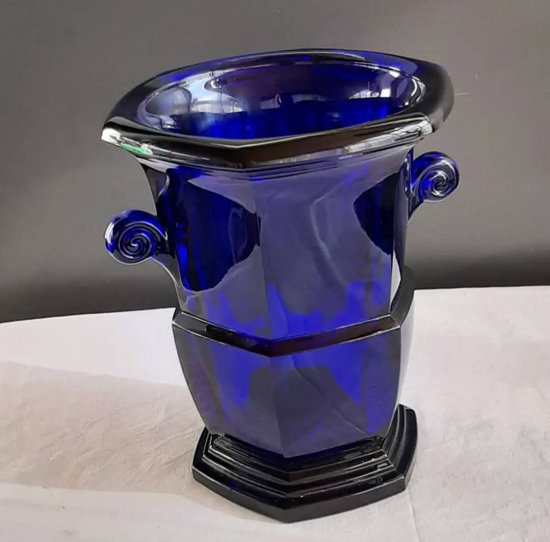 Seau a glacons verre bleu de bristol | Selency