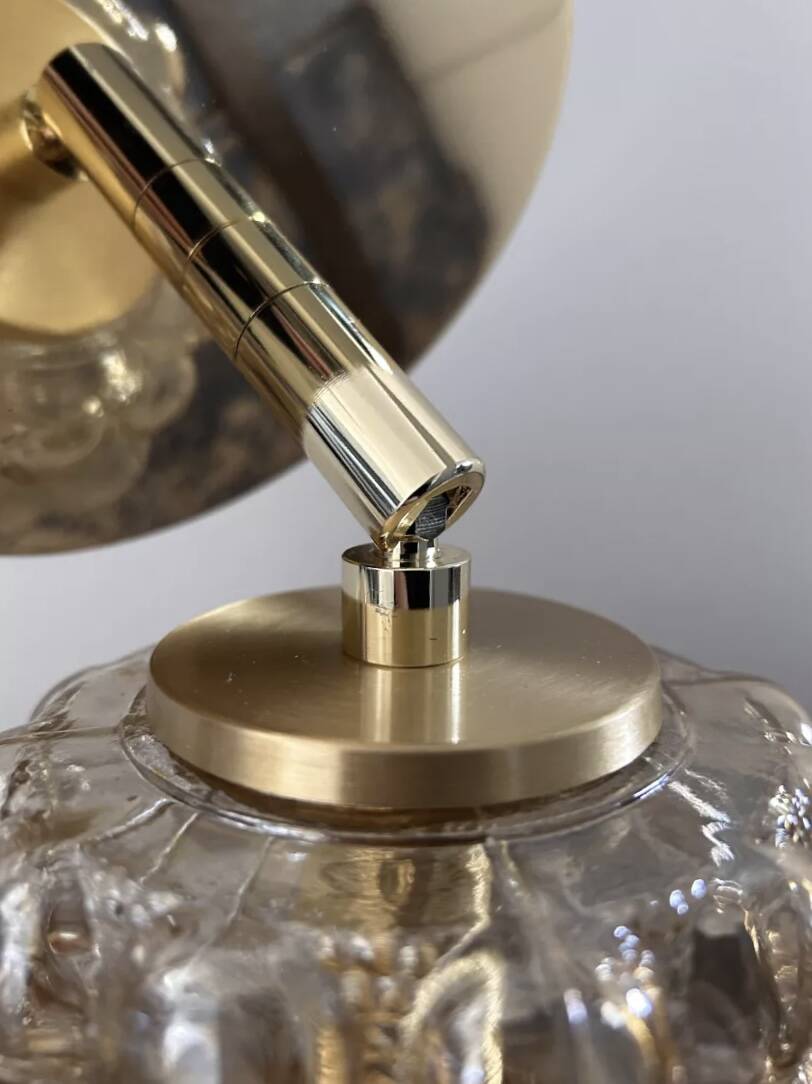 Applique murale globe bullée doré | Selency