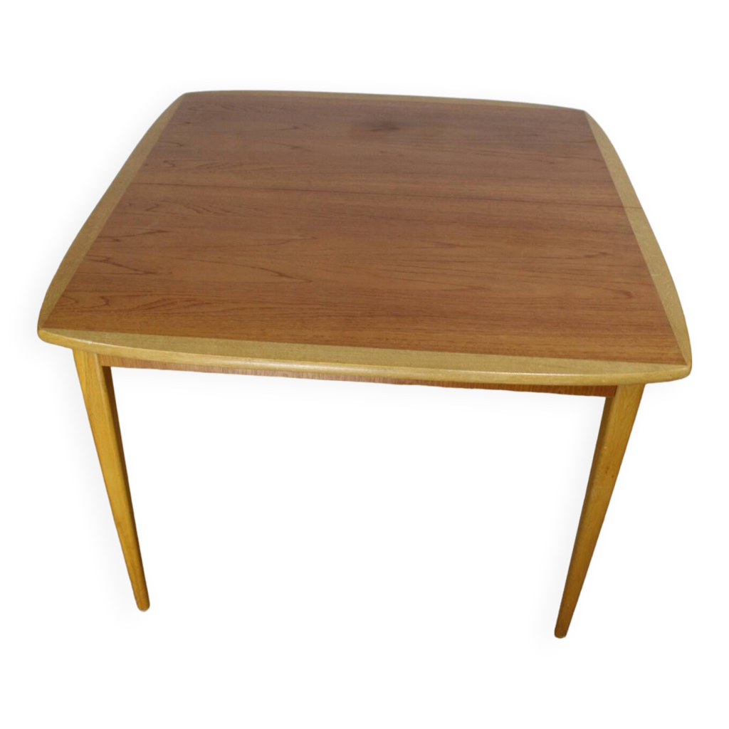 Table a manger vintage teck carree avec rallonges 1960 danemark | Selency