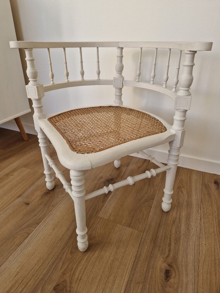 Chaise coin de feu en bois tourné | Selency