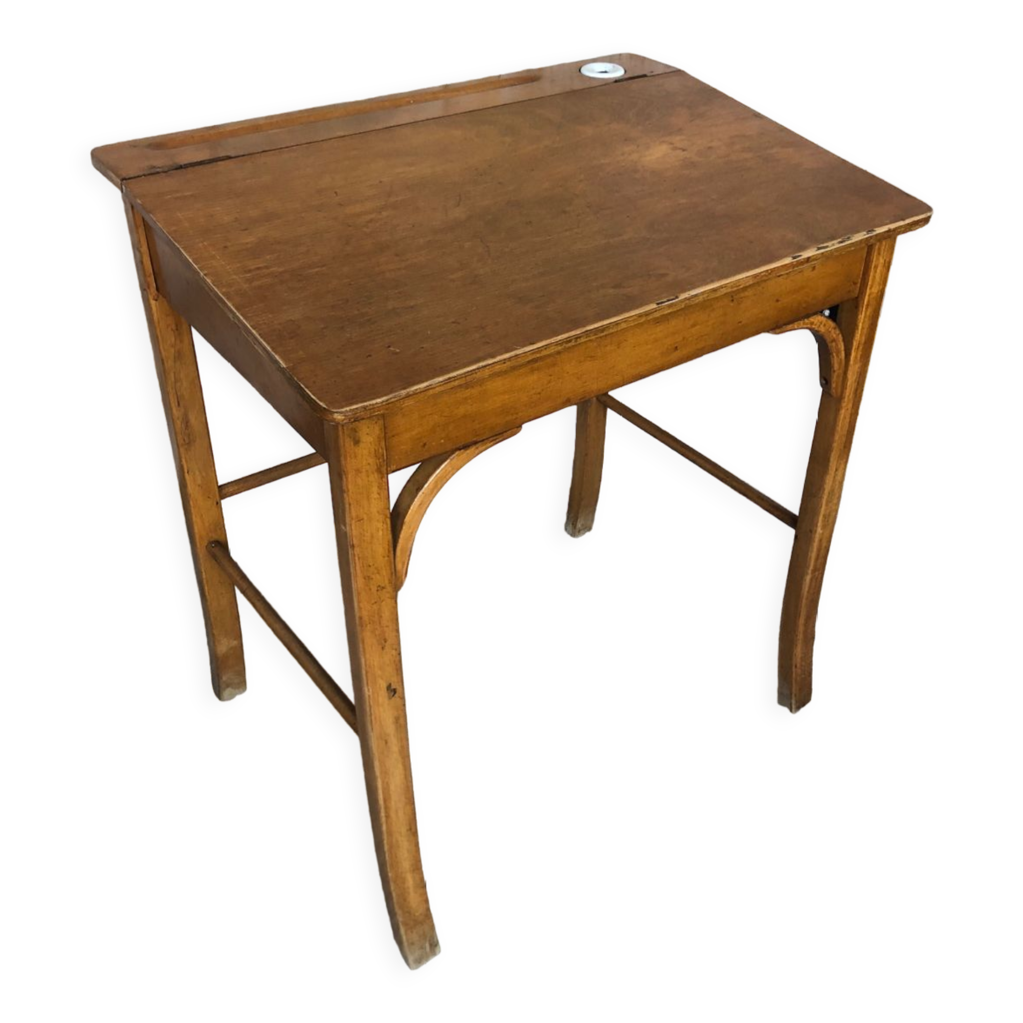 Bureau pupitre style baumann bois tablette relevable | Selency