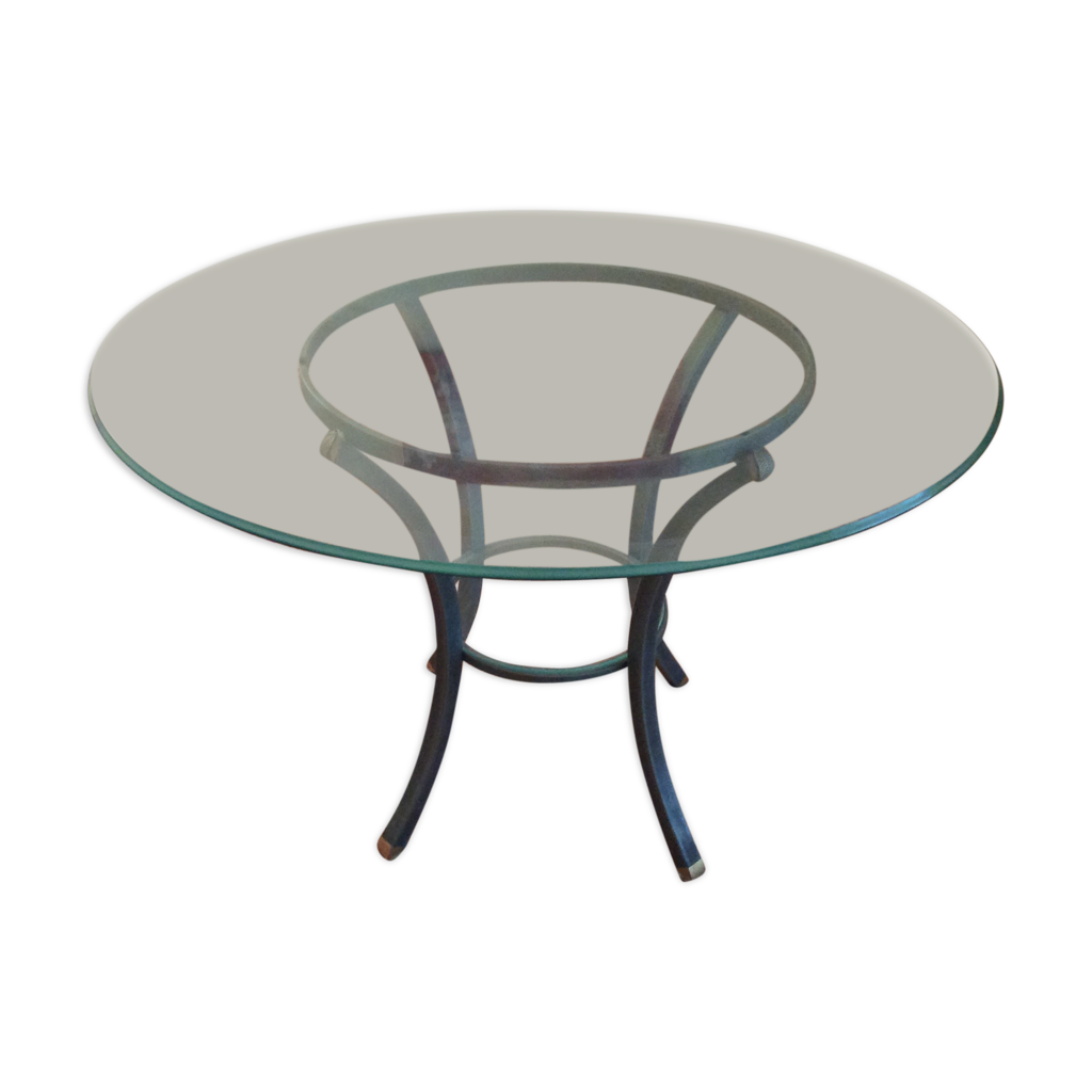 Table ronde verre villa d'este Pierre Vandel | Selency