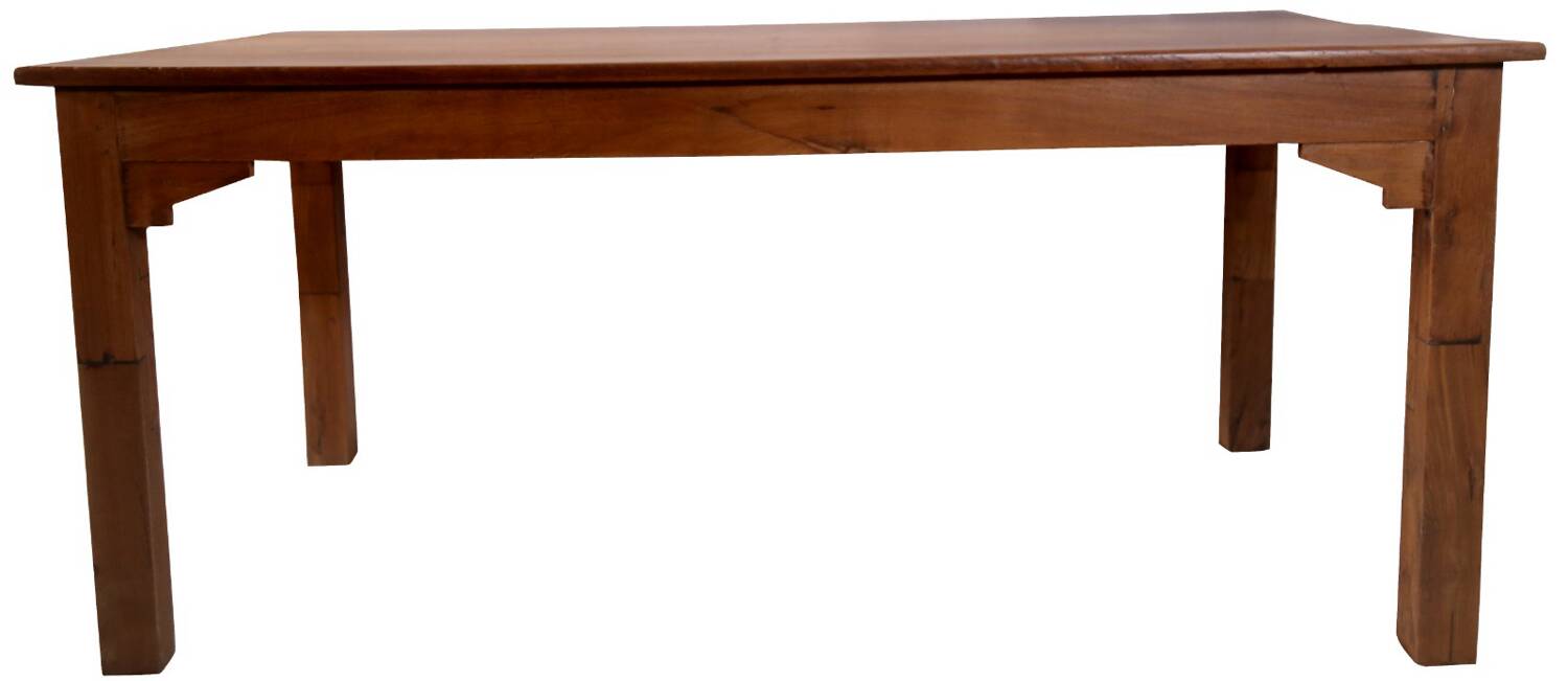 Table de ferme, d'atelier ancienne en teck birman | Selency
