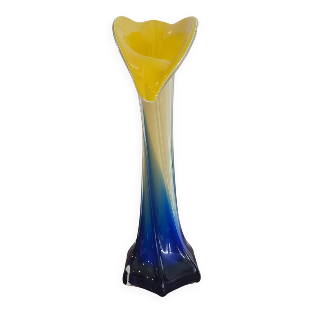 Vase en verre soufflé Murano Calla Lily années 60-70 | Selency