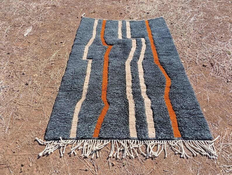 Tapis Beni Mrirt fait main 150/250cm | Selency