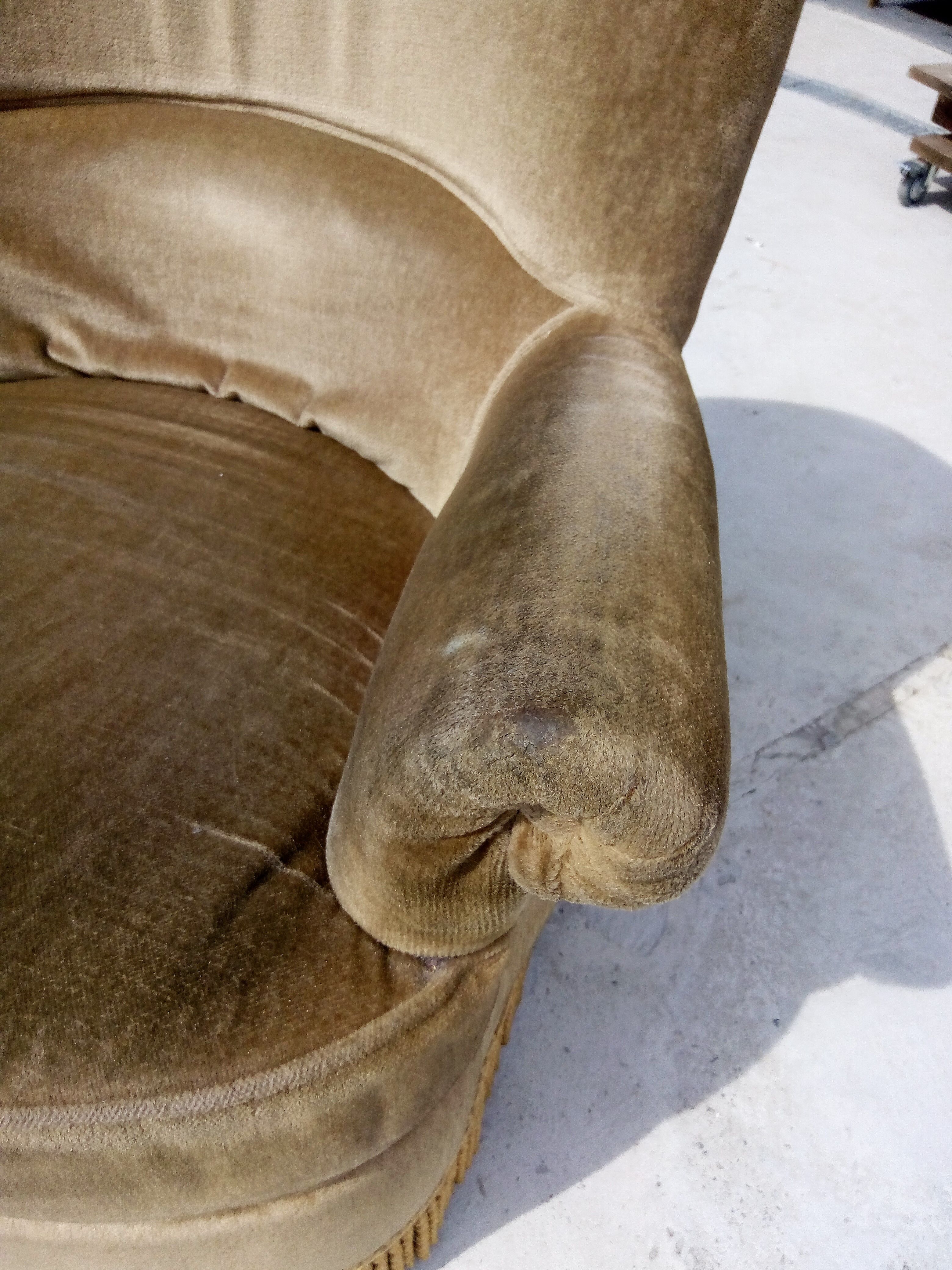 Fauteuil crapaud marron glacé | Selency