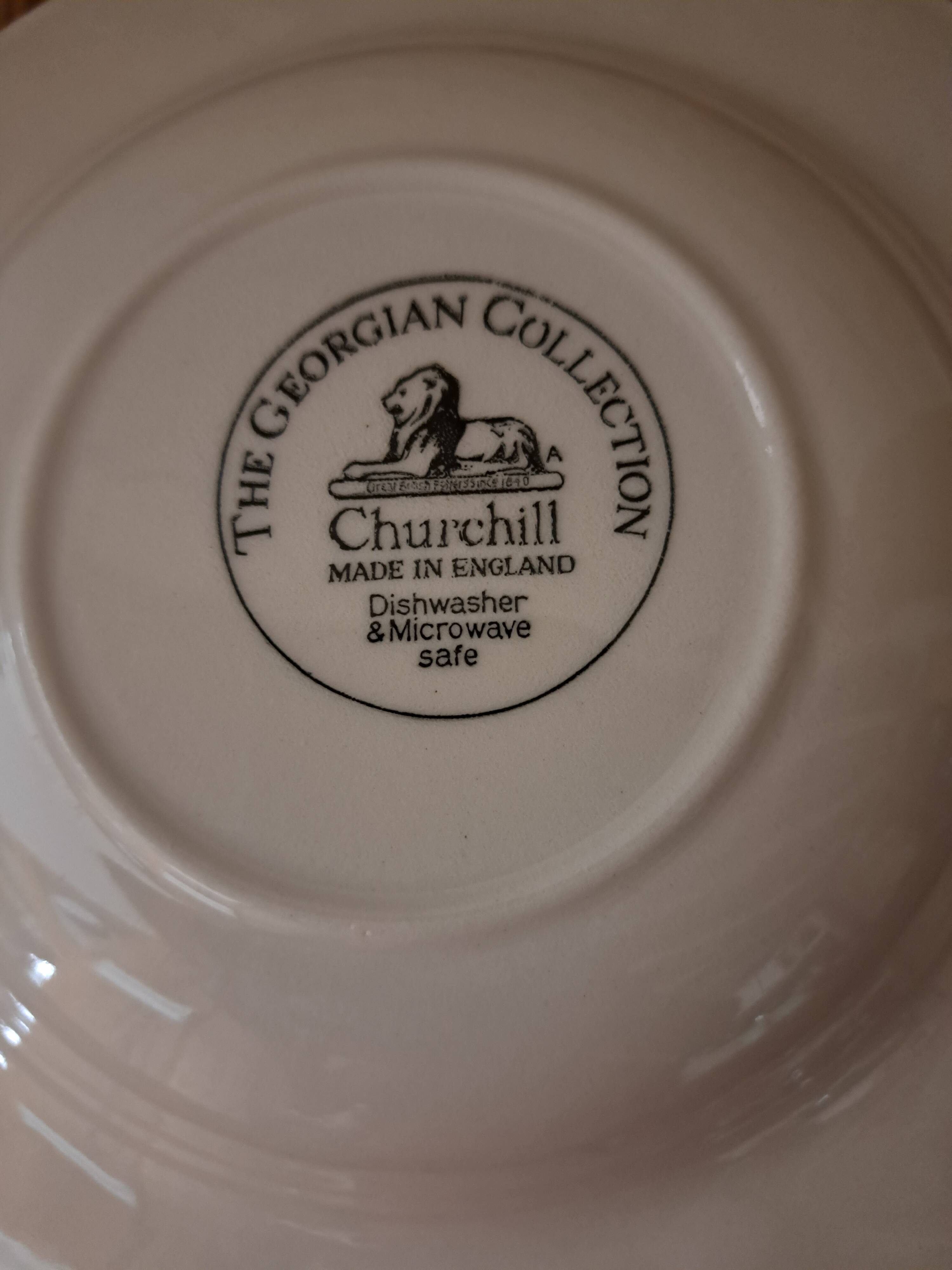 Churchill - 8 assiettes creuses The Georgian Collection - faïence ...