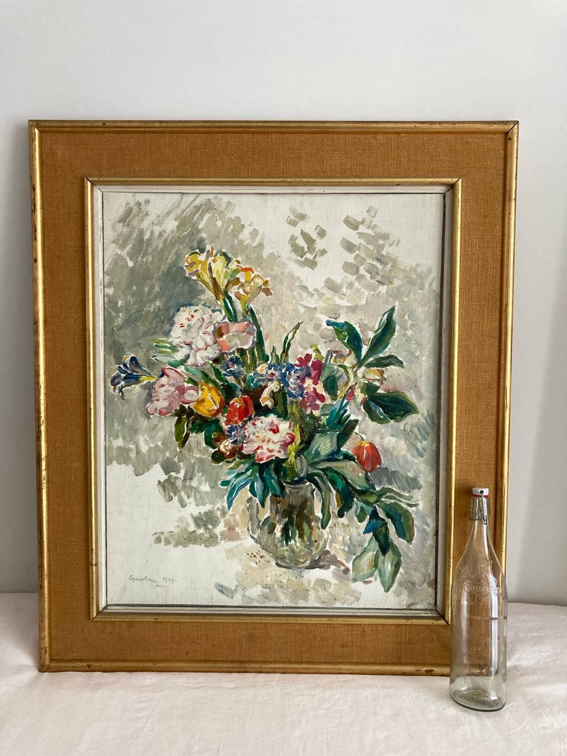 Grand tableau nature morte bouquet | Selency