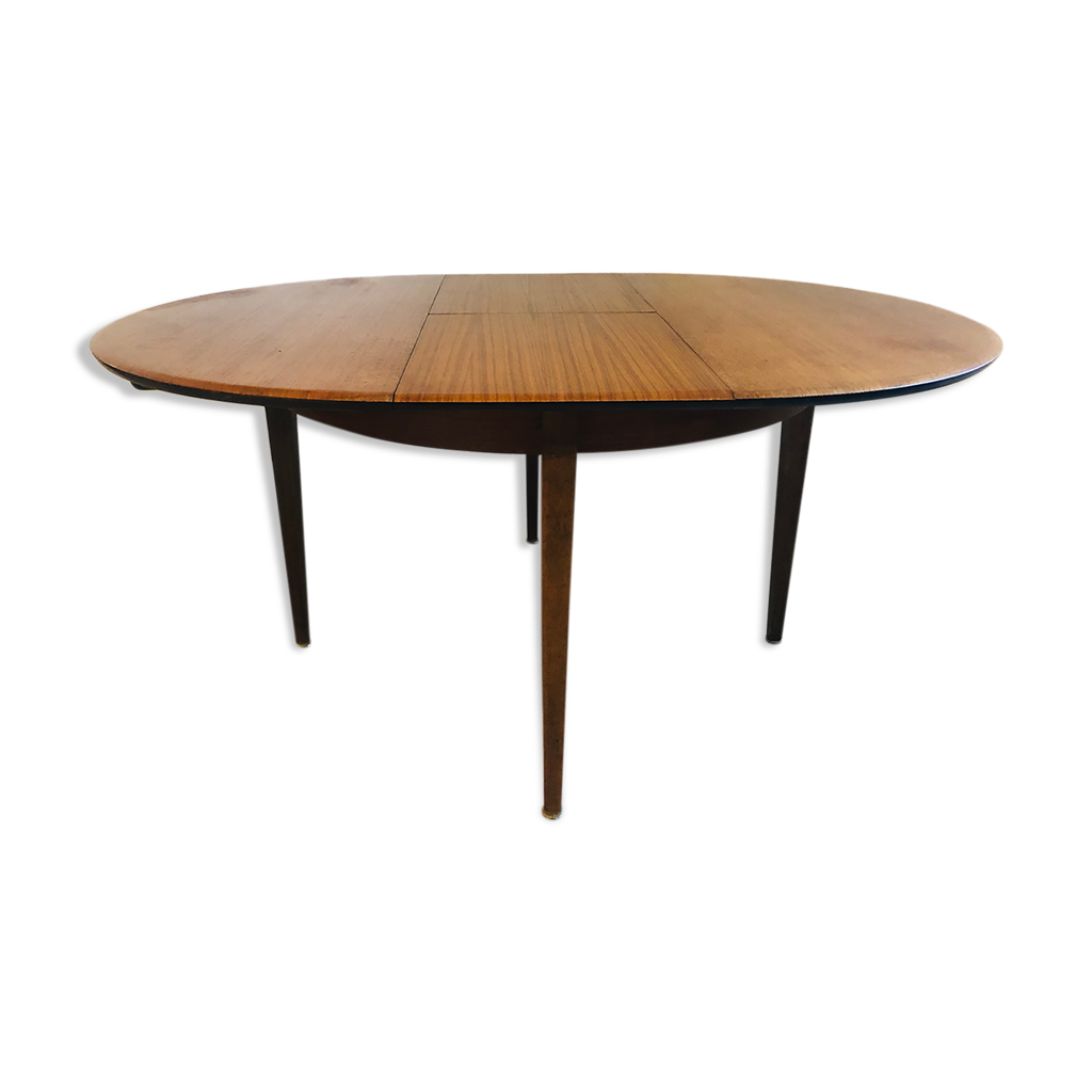 Table a manger scandinave, extensible en teck circa 60 | Selency