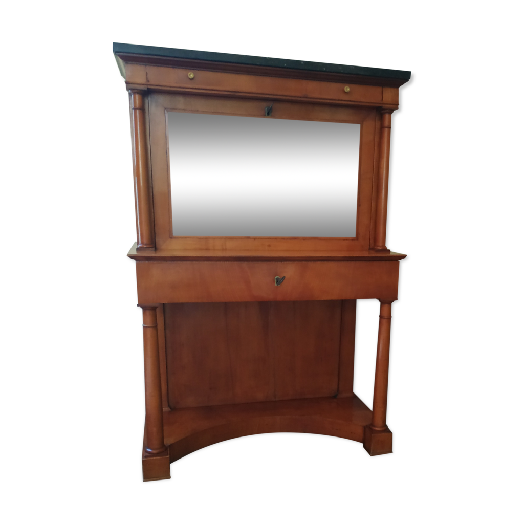 Secrétaire de dame en console en merisier d'époque empire | Selency