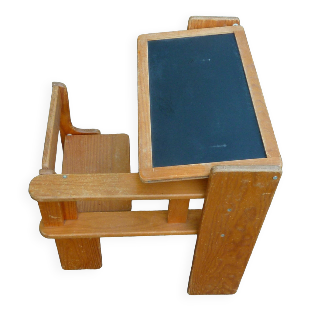 Bureau pliant pour enfant en pin, Trama, vintage fin 1970 | Selency