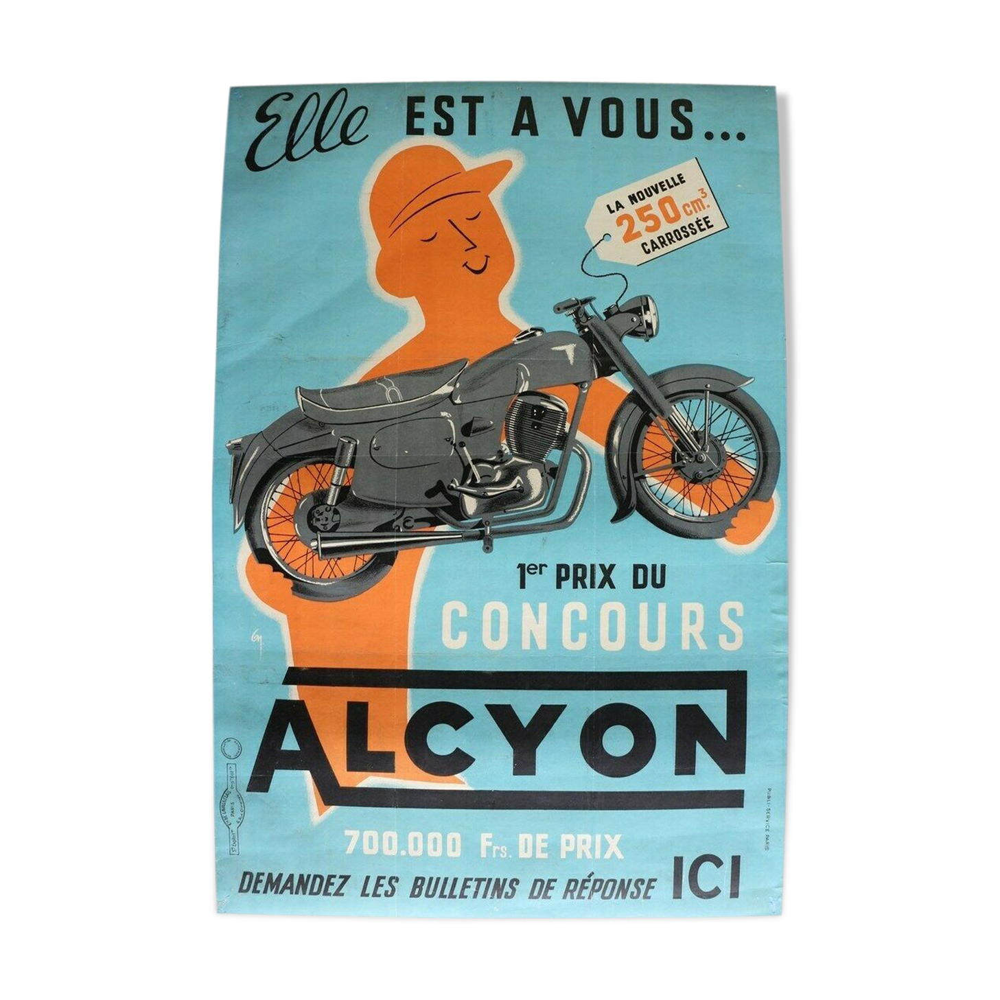 Affiche ancienne "Alcyon" | Selency