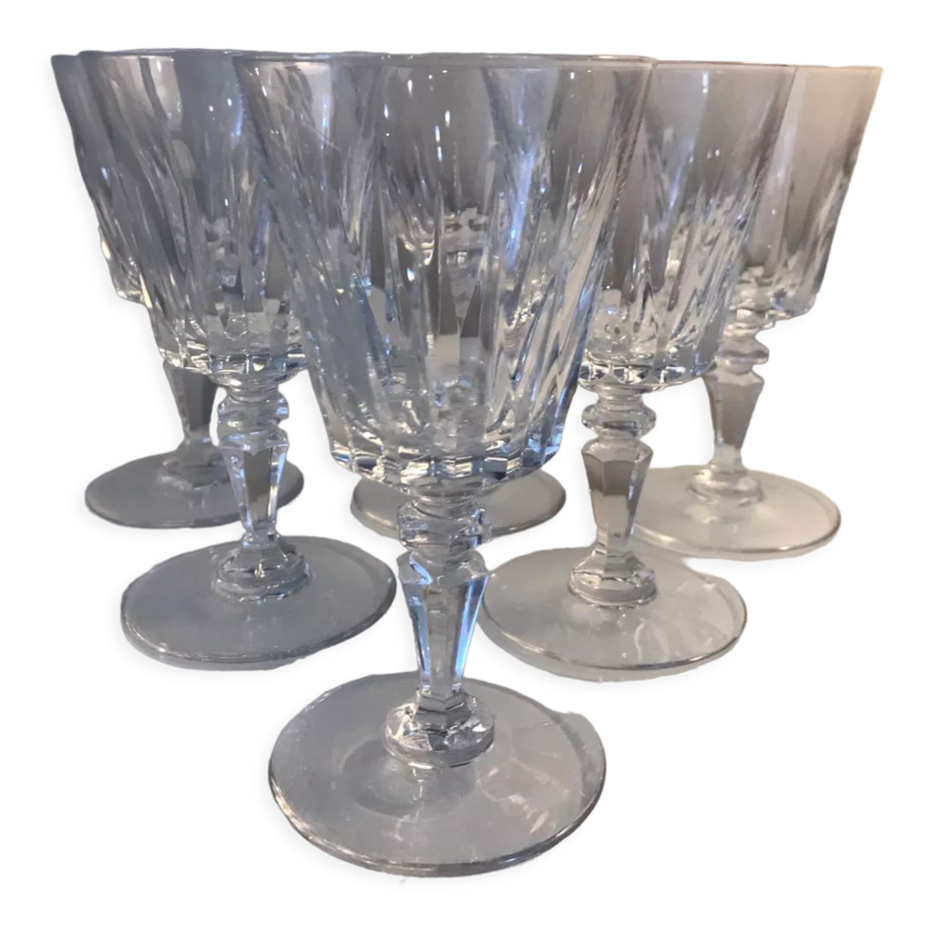 Lot de 6 verres cristal d’arques vintage | Selency