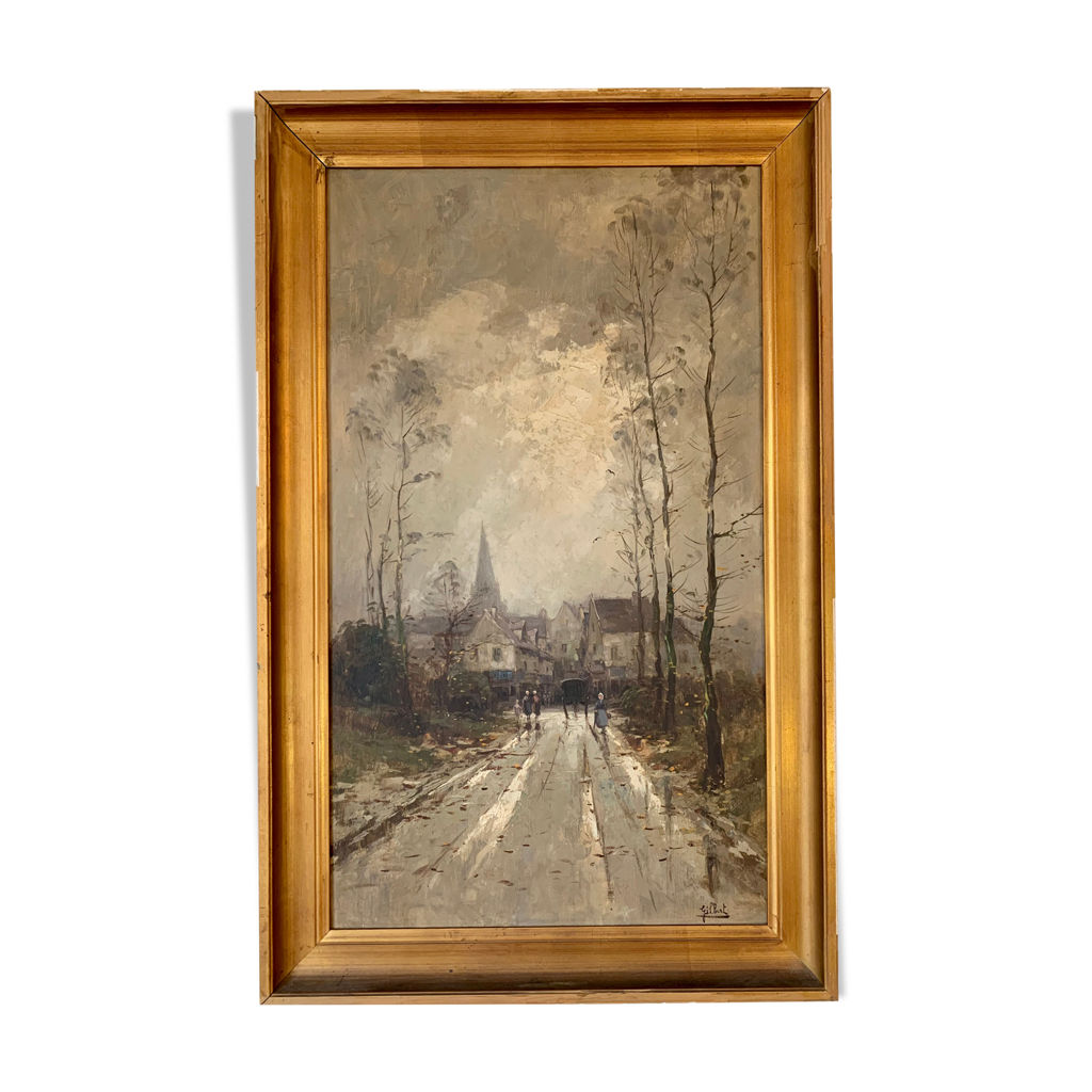 Tableau paysage signe Gilbert France | Selency