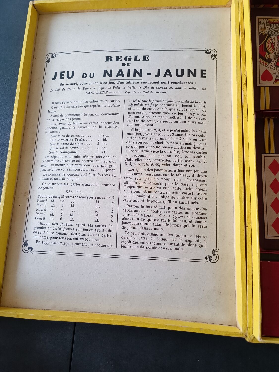 Nain jaune ancien complet pions en bois | Selency