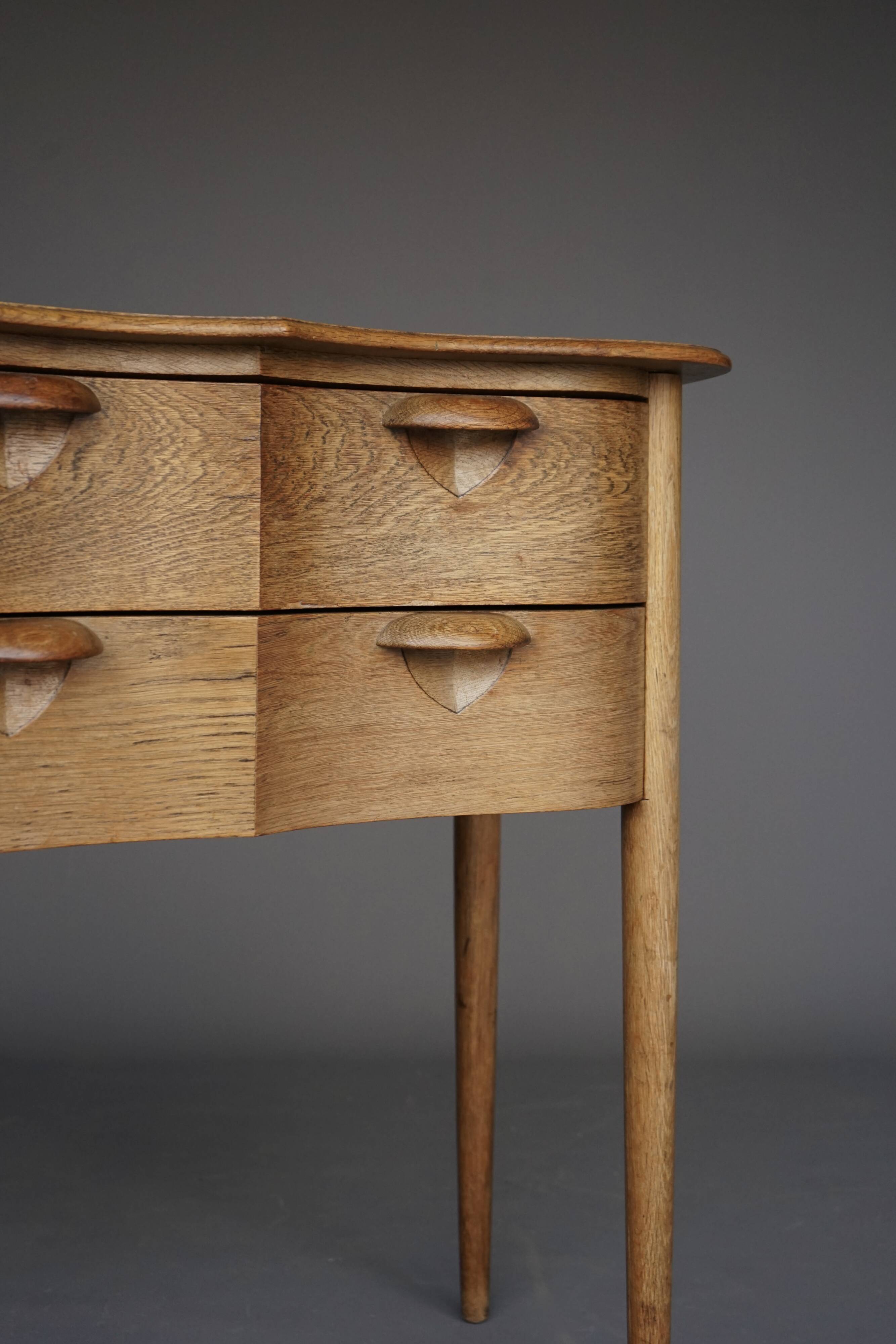 Console, table d'appoint en chêne de l'école d'Amsterdam, début du XXe siècle | Selency