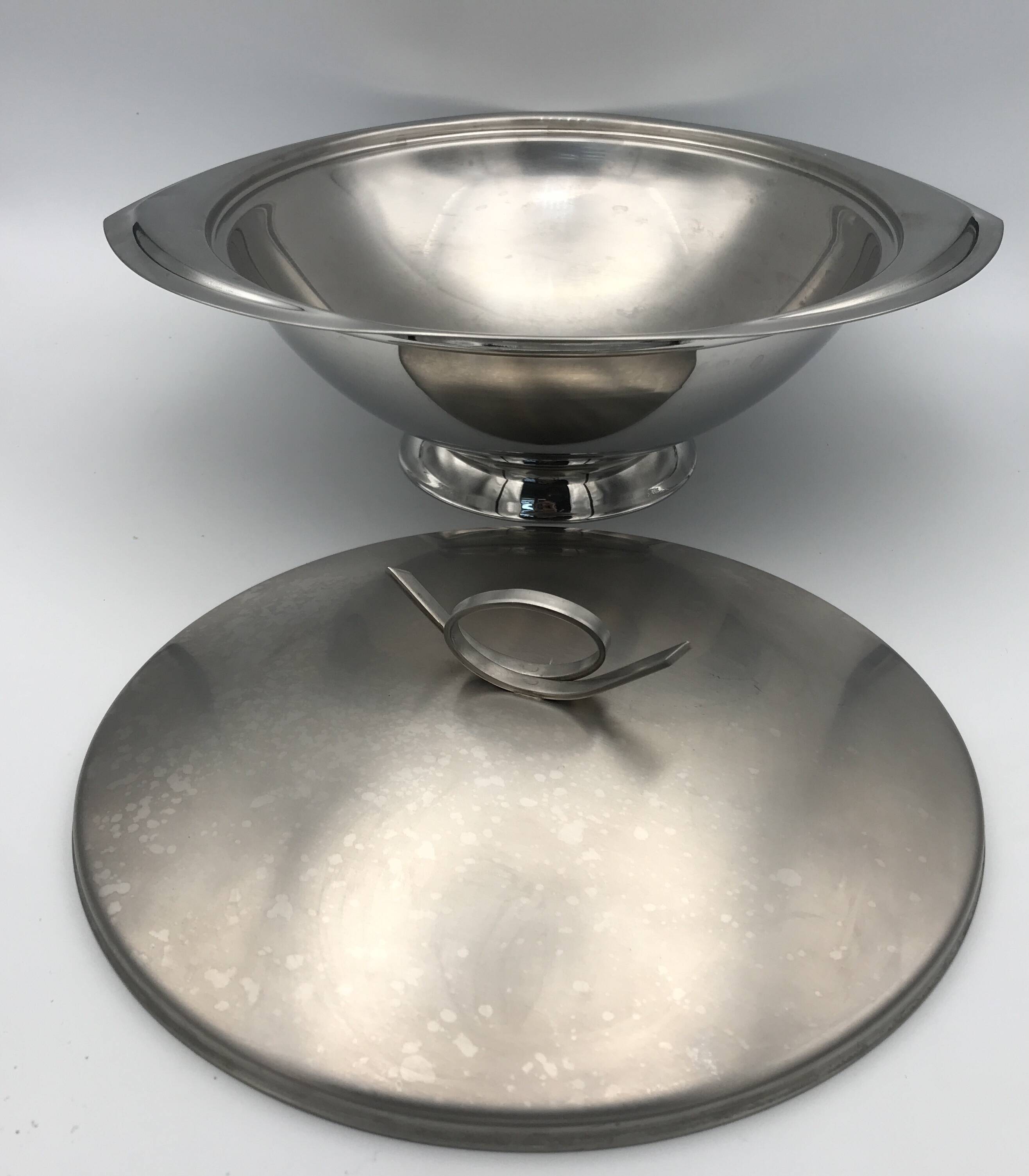 Soupière ou légumier en métal inox modèle cosmos guy degrenne | Selency