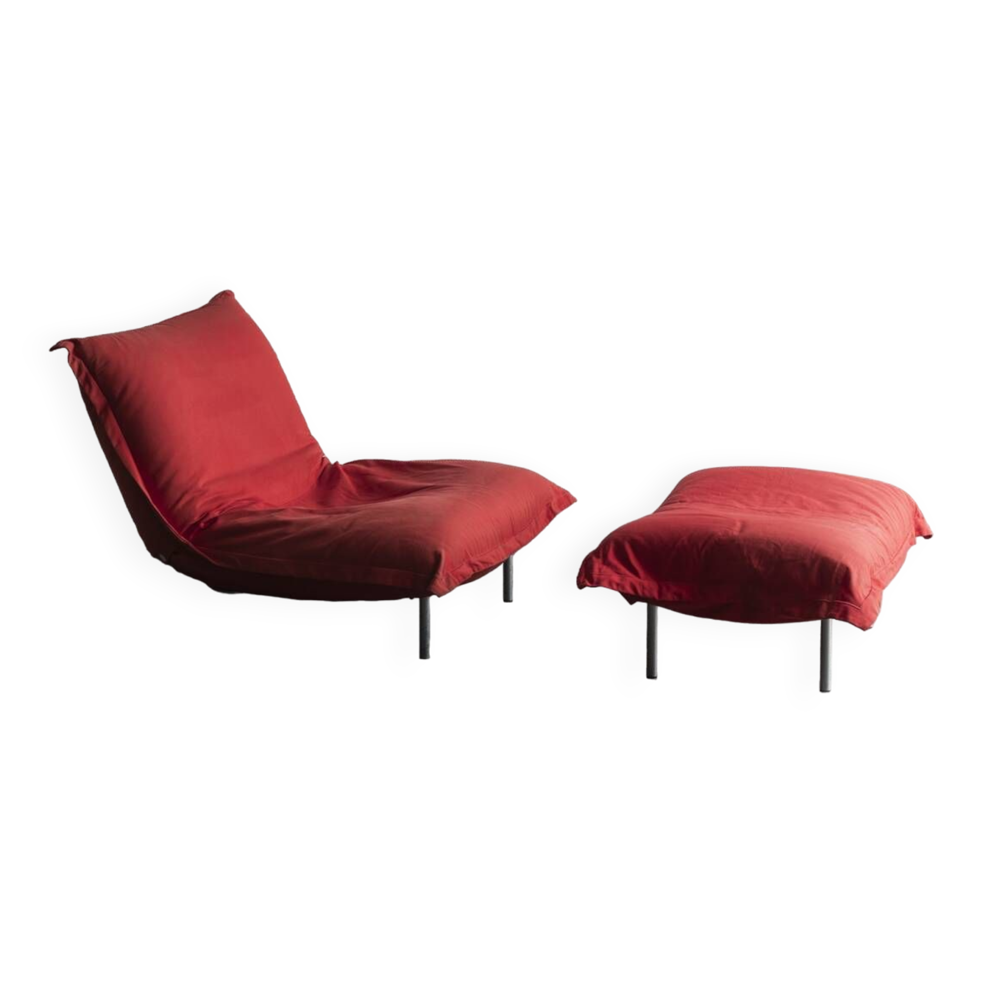 Chaise longue Calin avec repose-pieds par Pascal Mourgue pour Ligne ...