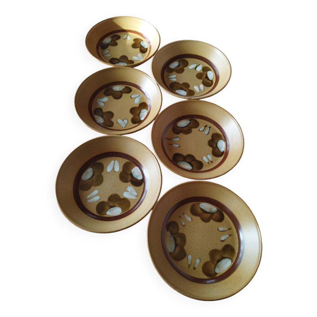 6 assiettes calottes Sarreguemines Chamonix | Selency
