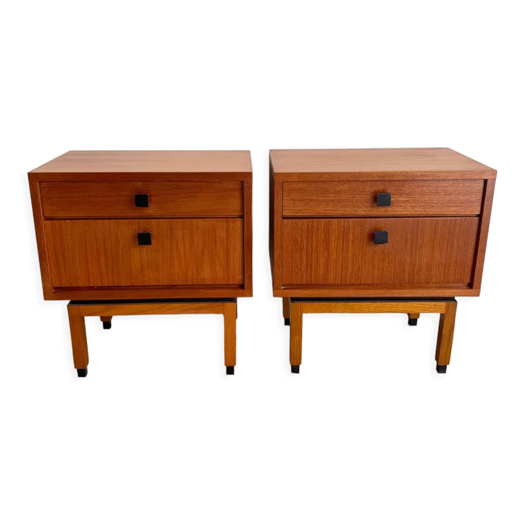 Paire de chevets vintage en teck | Selency