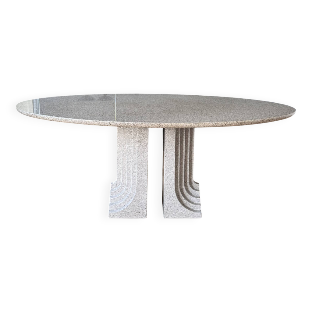 Table Granit Terrazzo, Plateau Oval | Selency