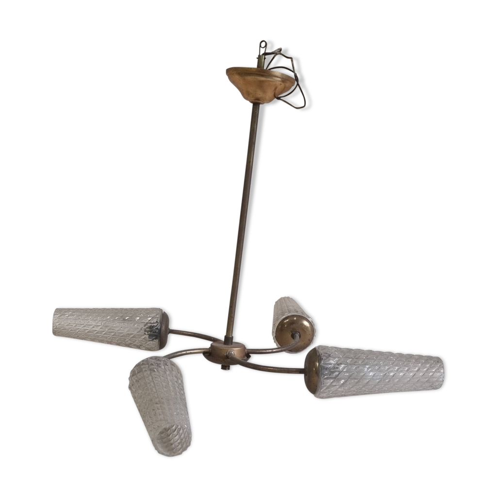 Luminaire 4 lampe des années 50 | Selency