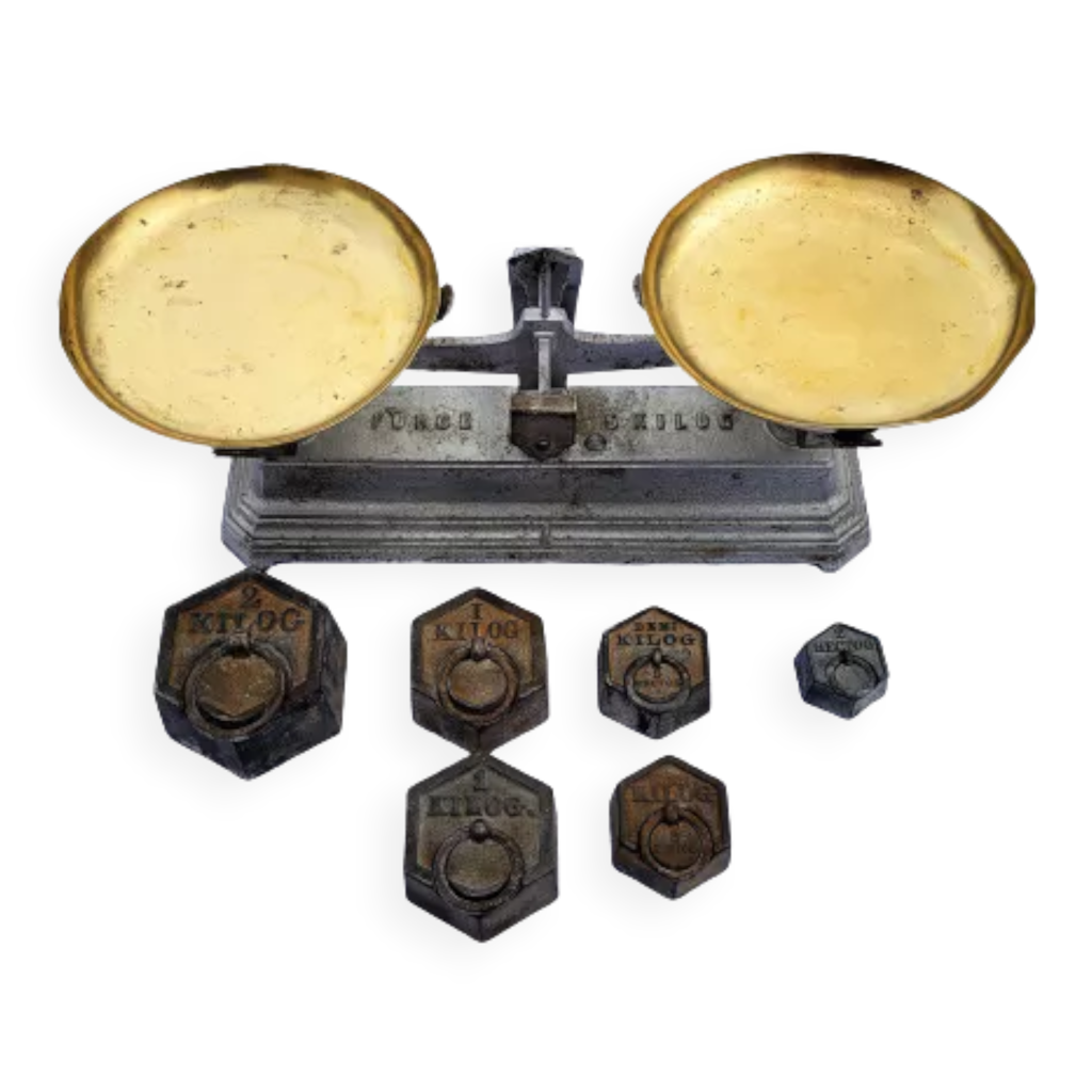 Balance Roberval vintage 5 kilos avec poids | Selency