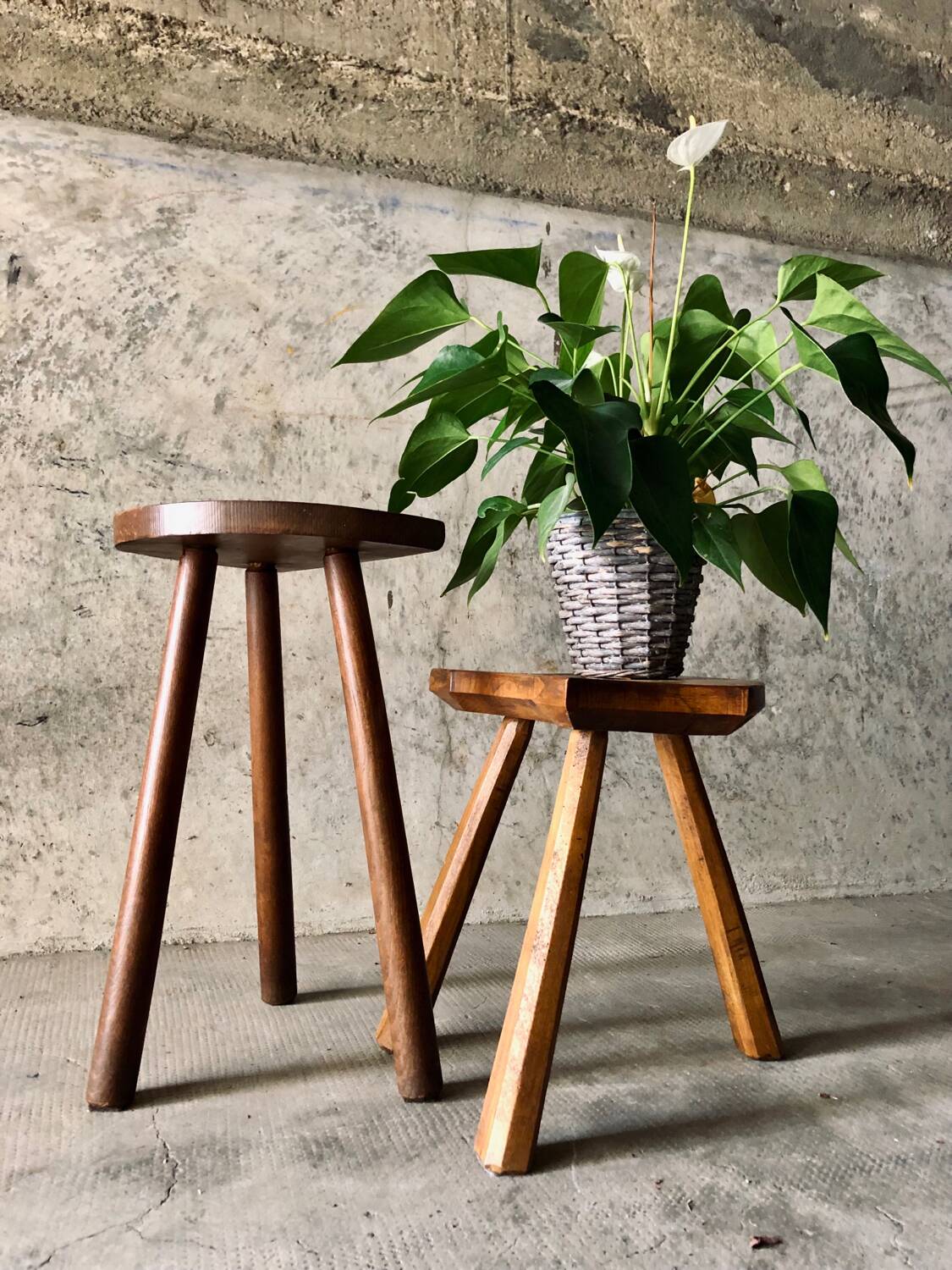 Tabouret tripode authentique bois | Selency