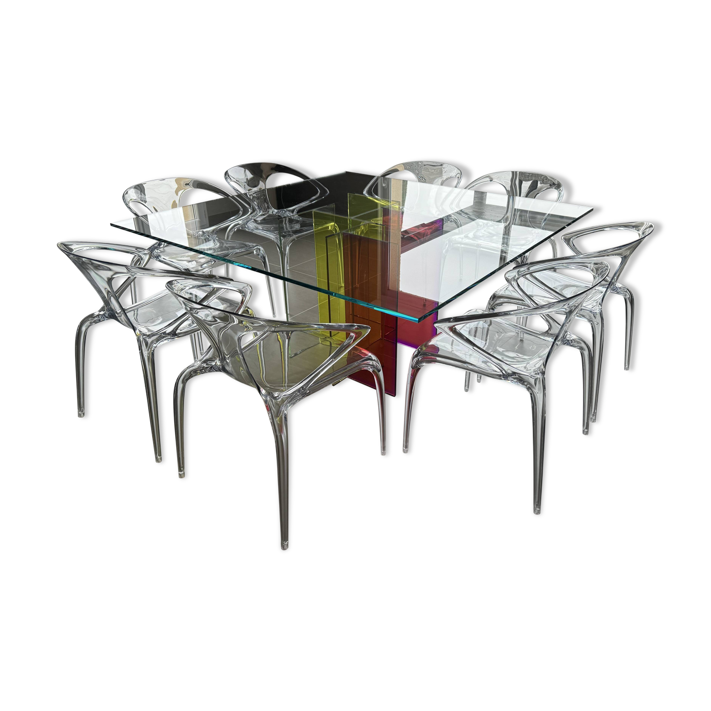 Roche Bobois Table repas DIAPO et 8 chaises AVA | Selency