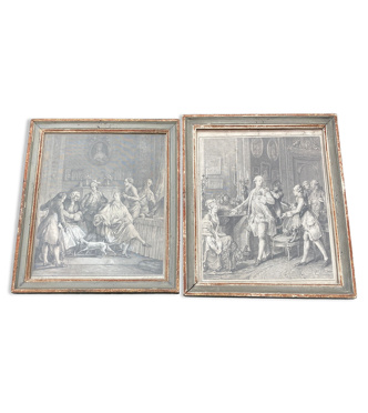 Paire de gravures anciennes | Selency