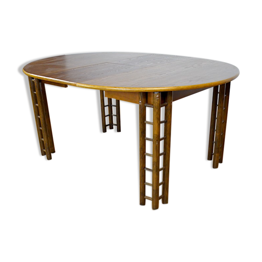 Table de repas en bambou & bois 1980 | Selency