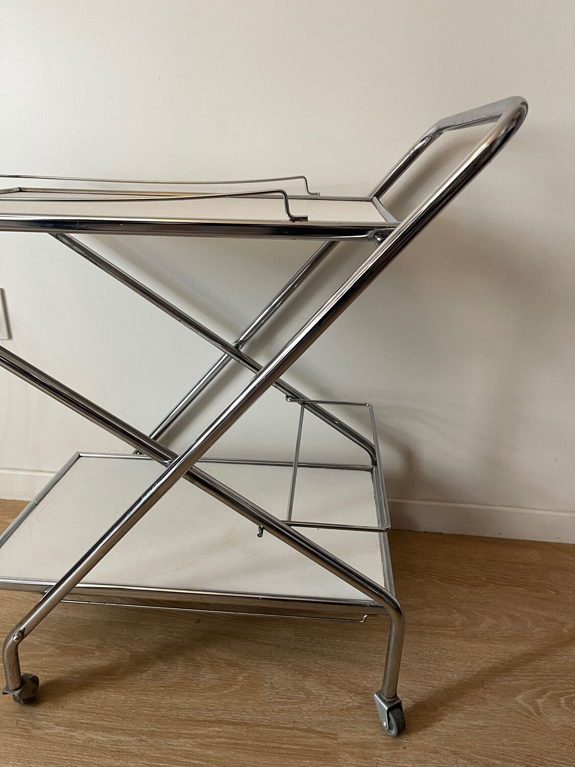 Desserte roulante pliable vintage Richard Creation | Selency