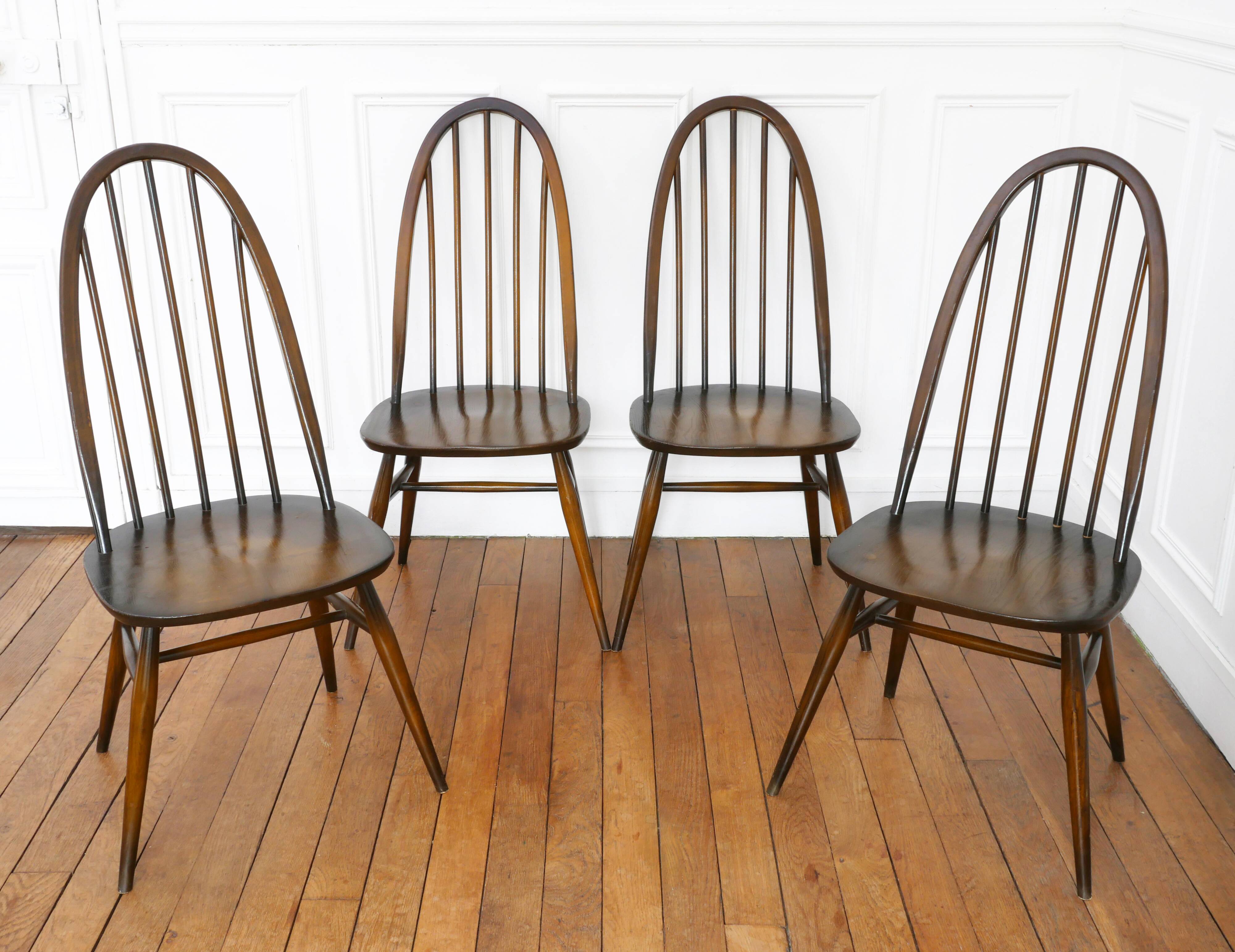 4 Chaises - Lucian ERCOLANI - Quaker - Ercol | Selency