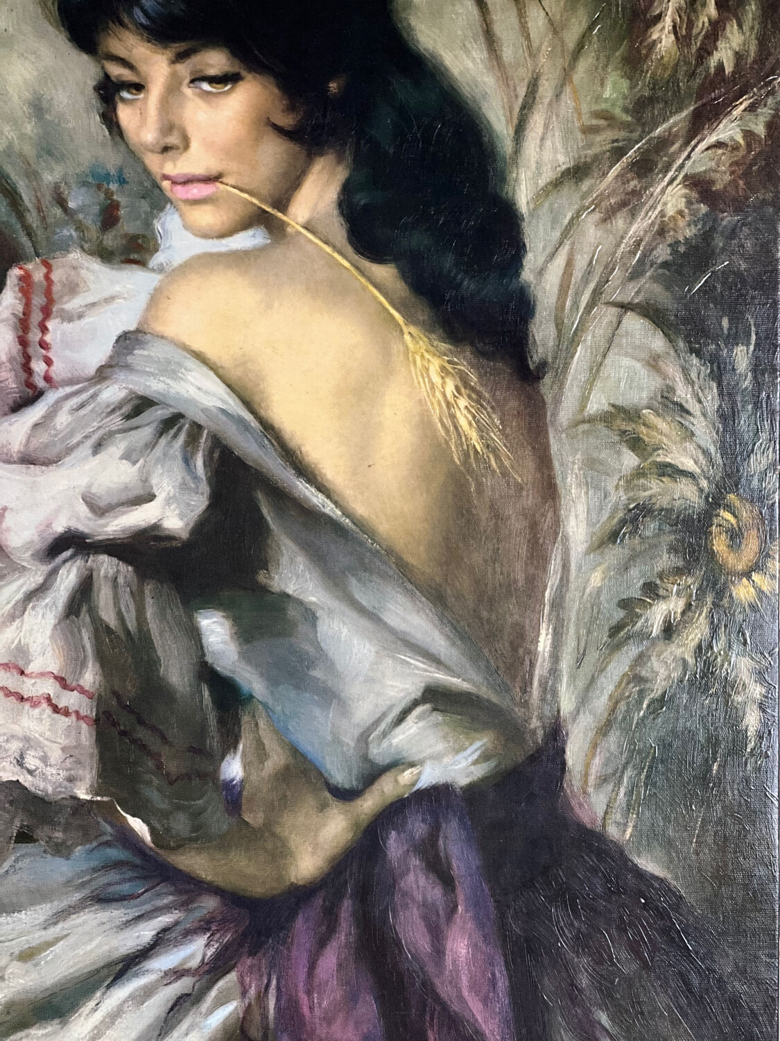 Tableau « La gitane au blé d’or », Francisco Ribera | Selency