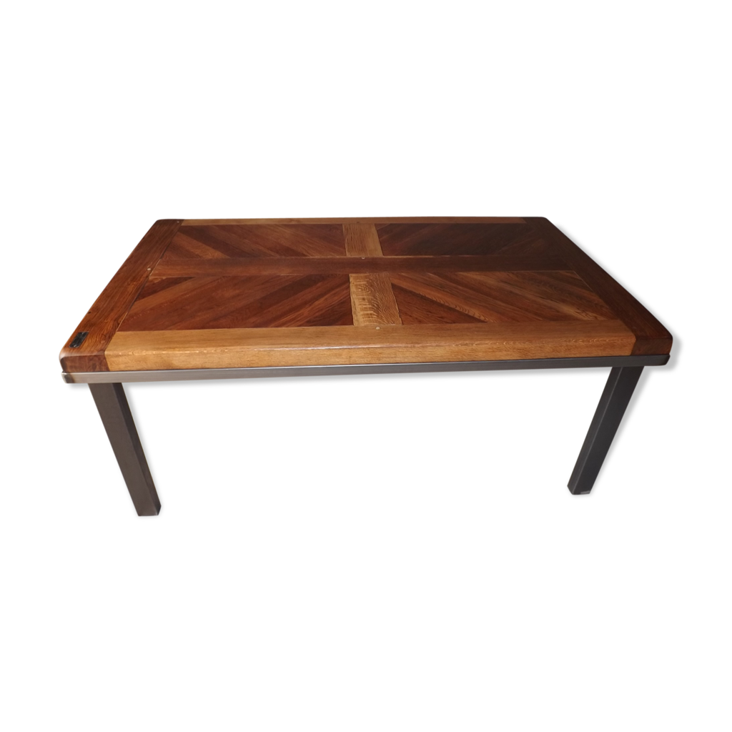 Table esprit industriel en chêne | Selency