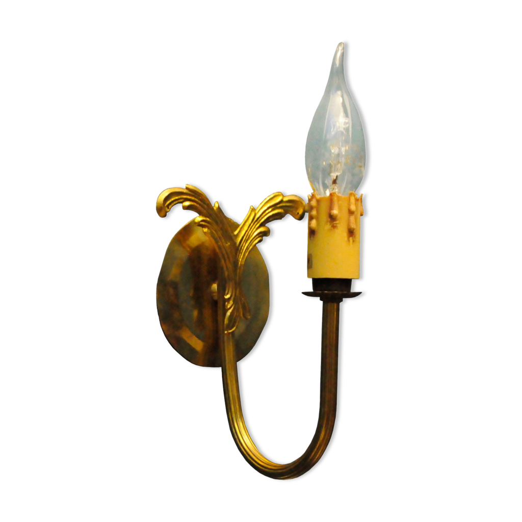 Art nouveau style brass wall lamp | Selency