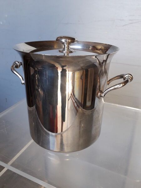 Alpadur rafraîchissoir métal argenté avec couvercle 1980 | Selency