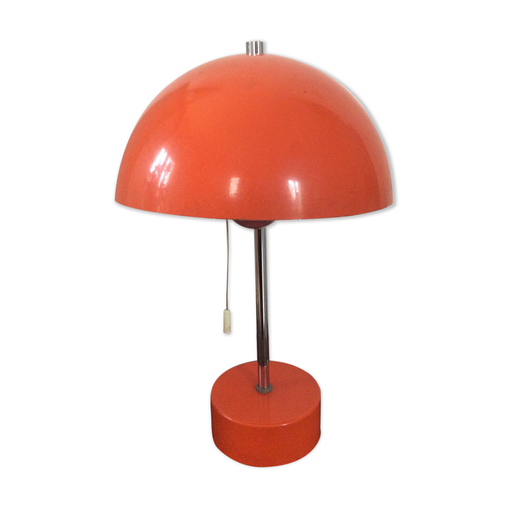 Lampe champignon Orange Vintage Année 70 | Selency