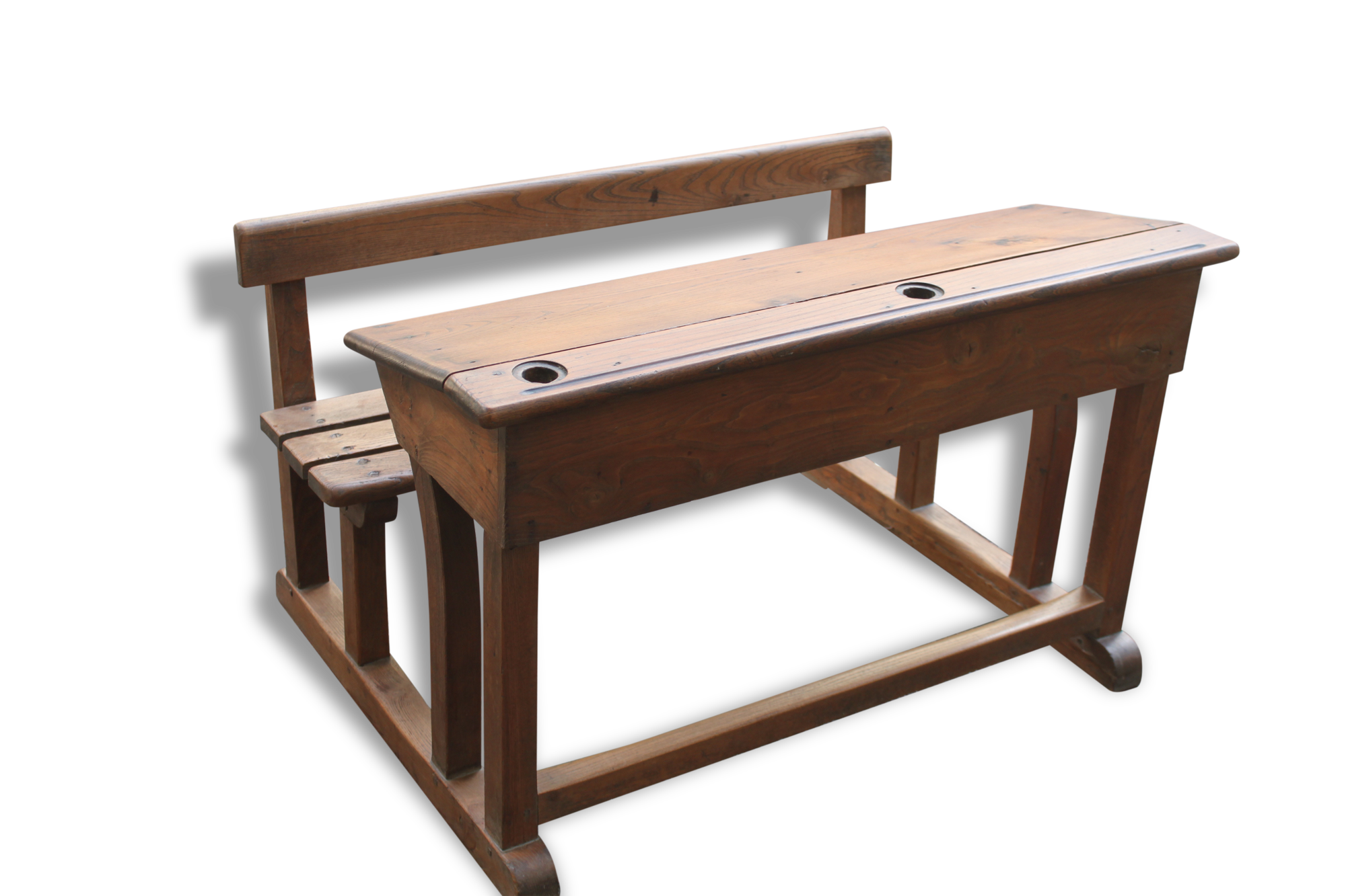 Table d'écolier ancienne en bois | Selency